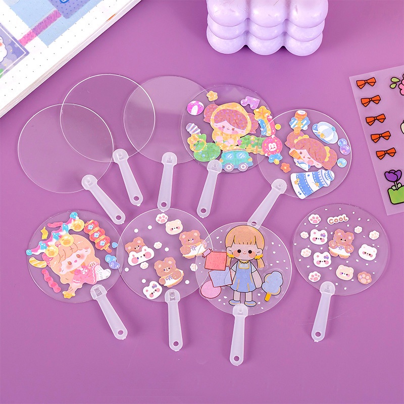 20/30/50Pcs 5cm Mini Goo Card Fan Deco Scrapbook Stickers Guka Fan ...
