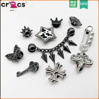 Jibbitz crocs black metal series high quality metal chain crocs ...