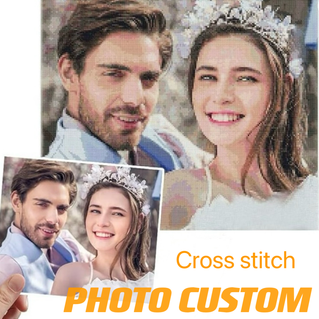 Personalized Cross Stitch Kits Custom Photo Embroidery Kit Set Make ...