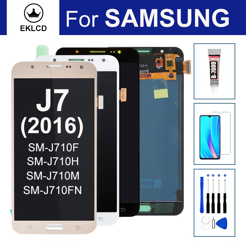 J710 LCD Display For Samsung Galaxy J7 2016 SM-J710F J710M J710Y J710G Touch Screen Digitizer ...