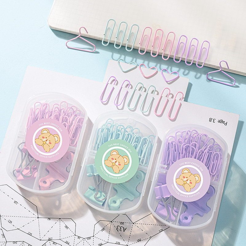 Useful Paper Binder Clip Thumbtack Push Pins Stapler for Office ...