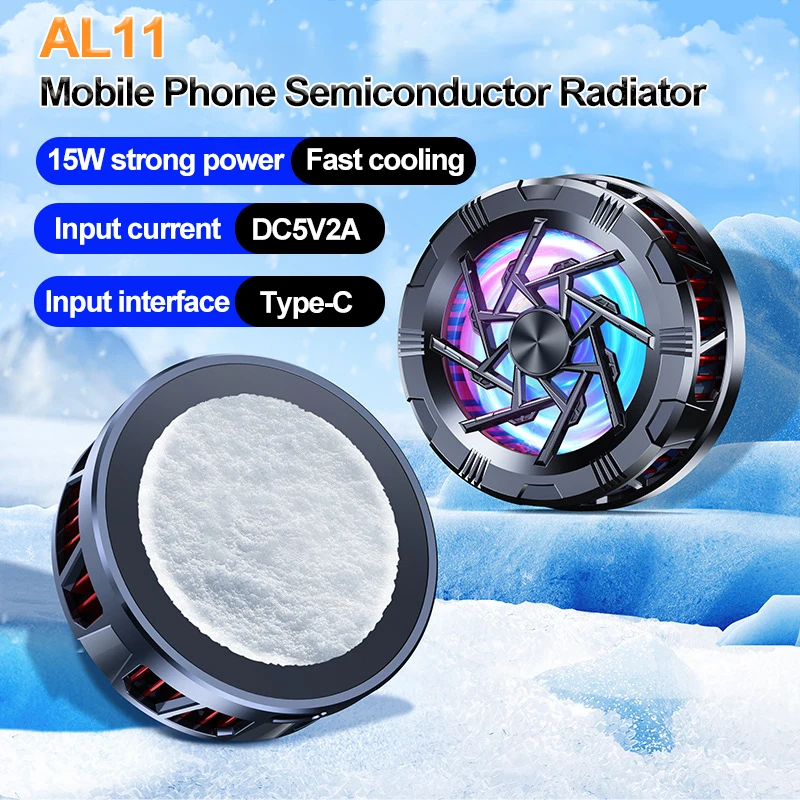 15W Phone Cooler AL11/FS03 Freezing Cooler Mobile Phones Magnetic Attraction Back Clip | Shopee ...