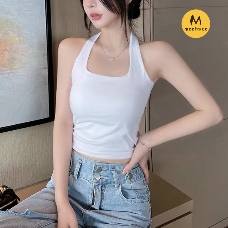 【12 Hour Ship】MICHI Clio HALTER TOP - Double Lining - Front & Back Tops ...