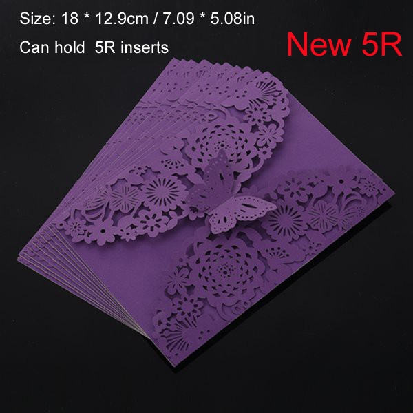 10pcs/pack 3D Butterfly Wedding Invitation Card Romantic Flower Pattern ...