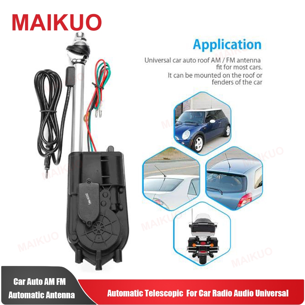 Universal Car Auto AM FM Radio Mast Power Electric Aerial Automatic ...