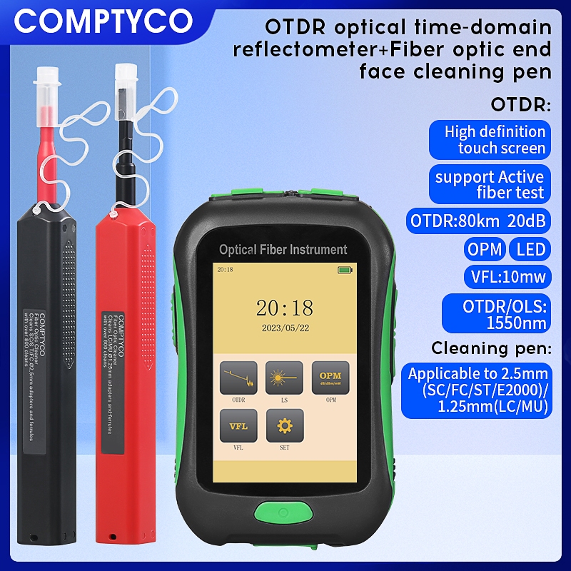 Comptyco Aua 18u A Apc Upc Interface Otdr Optical Time Domain Reflectometer 5 In 1 Function 80km