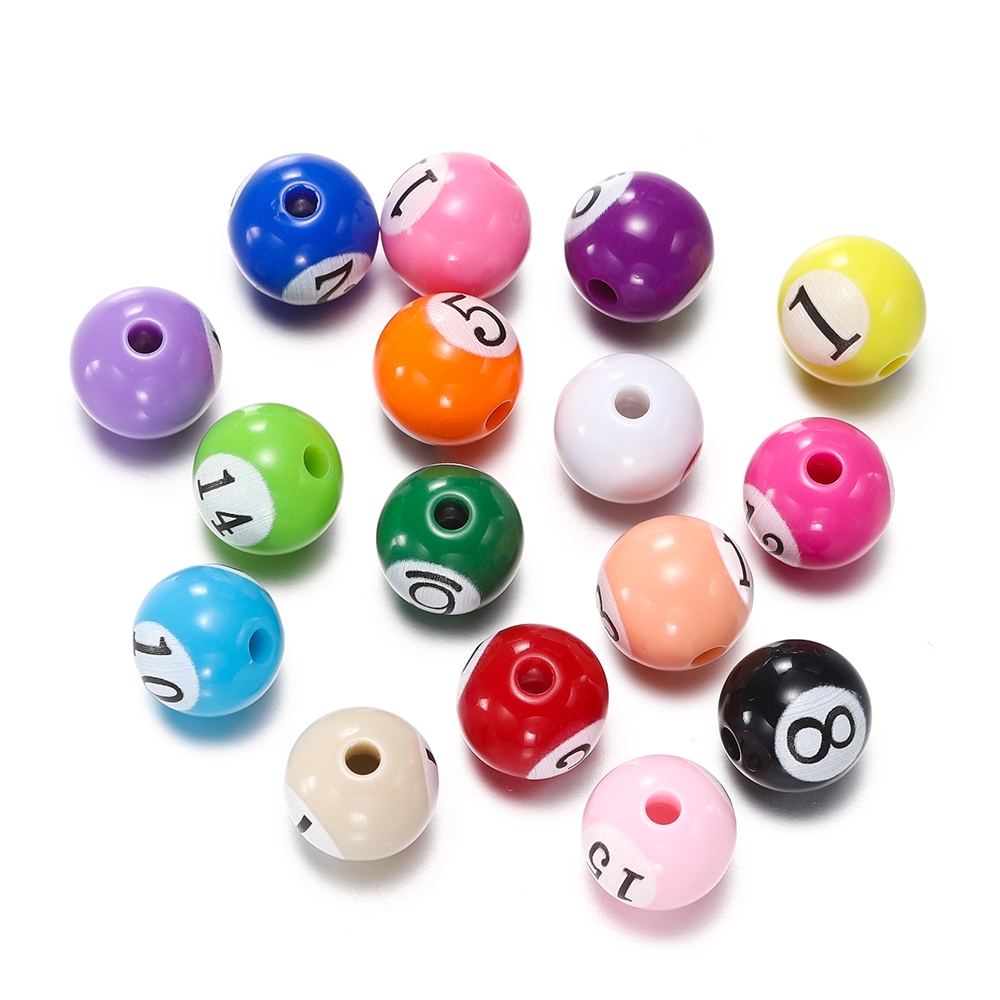 St.kunkka 11 * 11.5mm 5/10Pcs Acrylic Printing Pool Small Beads Fashion ...