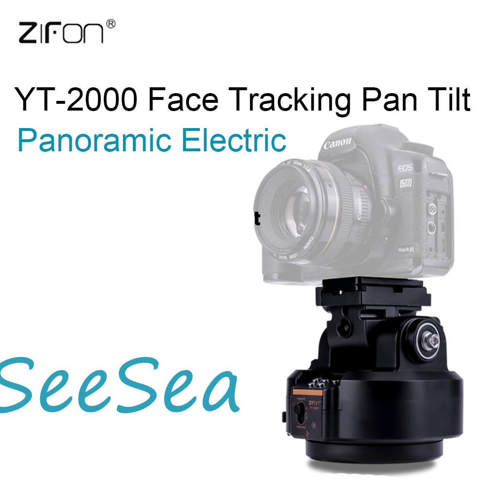 Zifon YT-2000 Camera Panoramic Electric Pan Tilt Face Tracking 2KG Bearing Mobile Camera Live ...