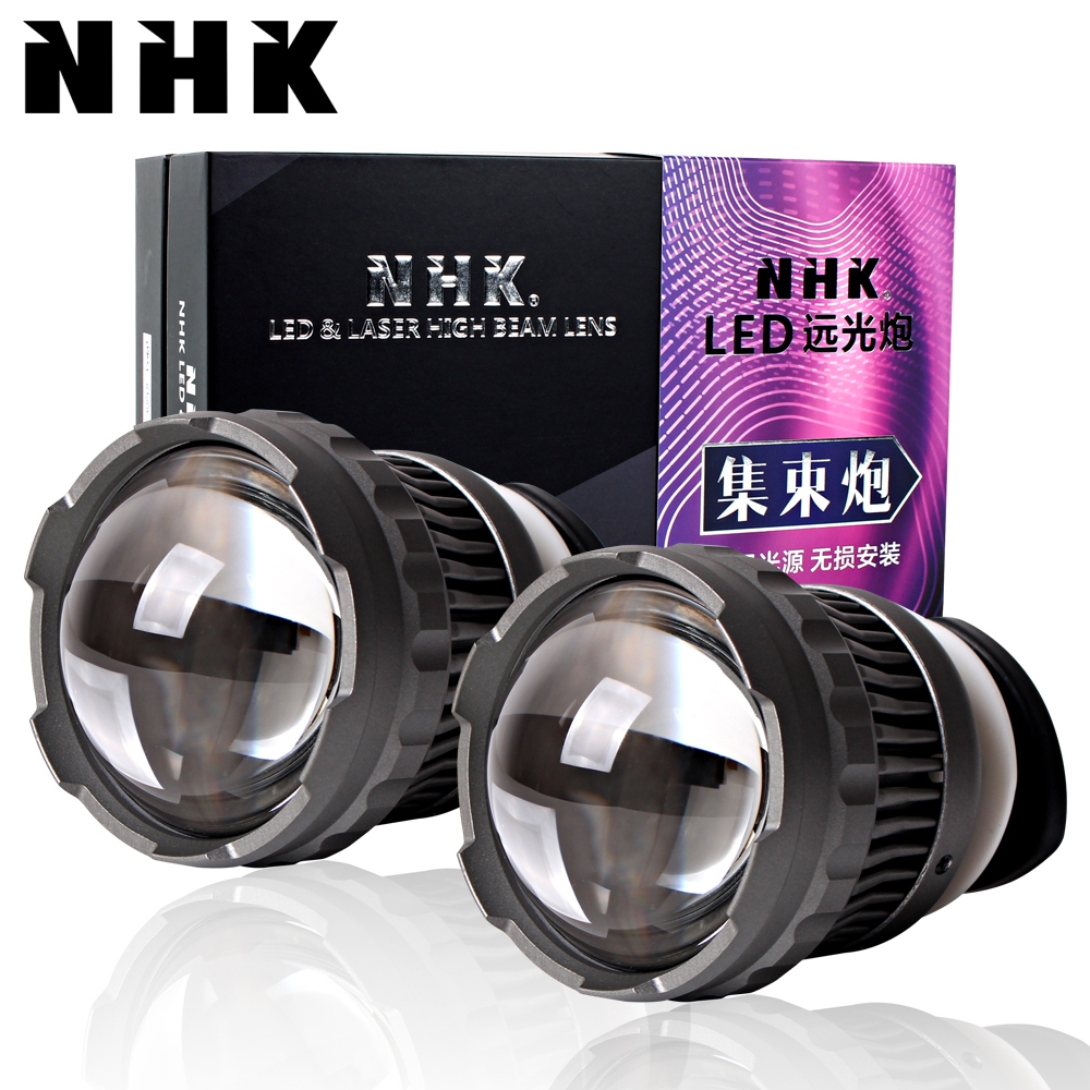 NHK Mini Spotlight LED Projector Lens Headlight Fog Light Driving Light White Red Blue Devil ...