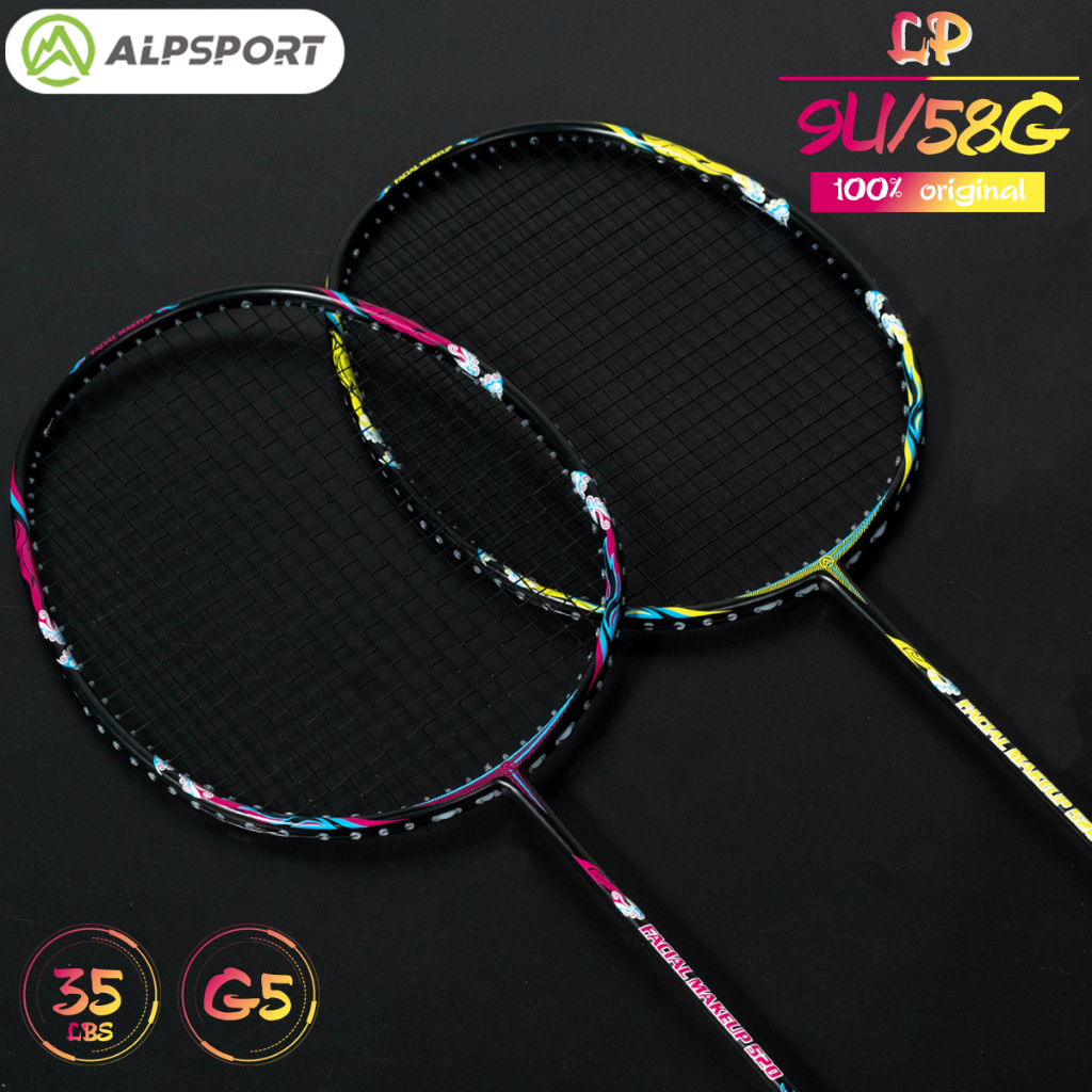 ALPSPORT LP 9U 59g G5 Max 32LBS Badminton Racket 2 Pcs Set Super Light ...