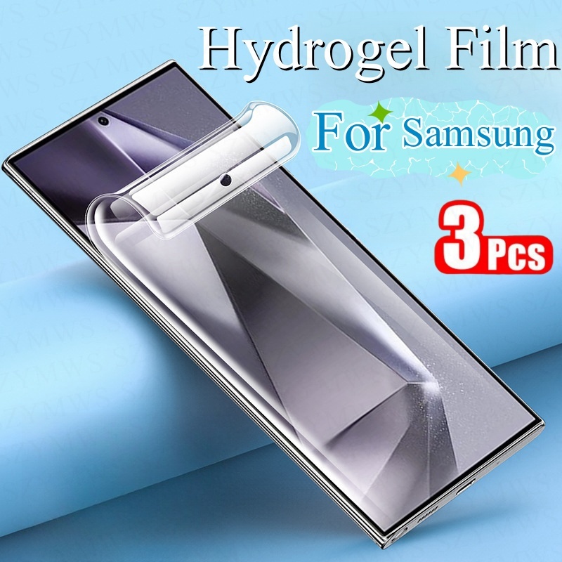 3 Pcs Full Cover Hydrogel Film for Samsung Galaxy S25 Ultra S24 S23 S22 ...