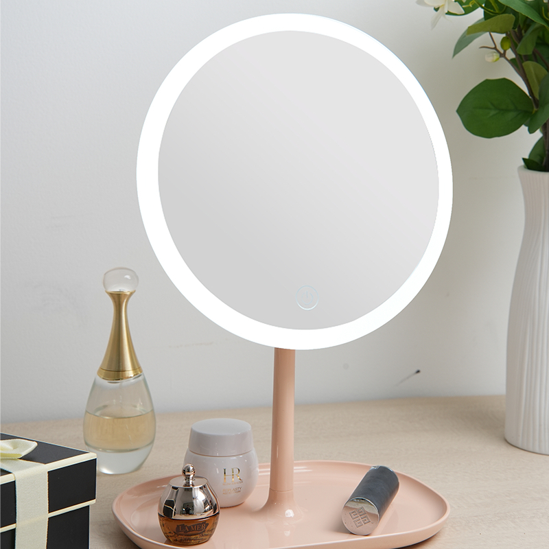 White LED Makeup Mirror HD Beauty Mirror Desktop Dressing Mirror ...