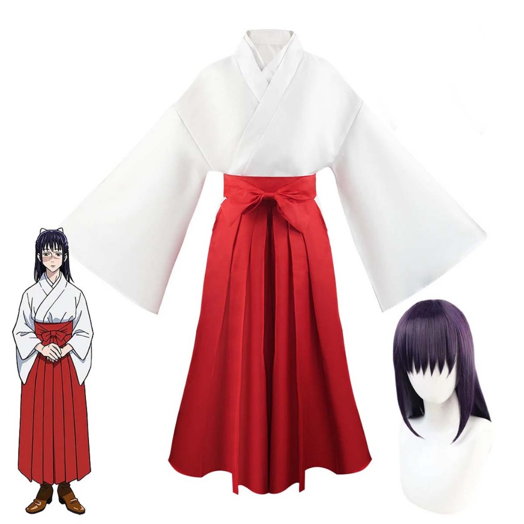 Anime Utahime Iori Cosplay Costume Rose Net Wig Jujutsu Kaisen SuitTop ...