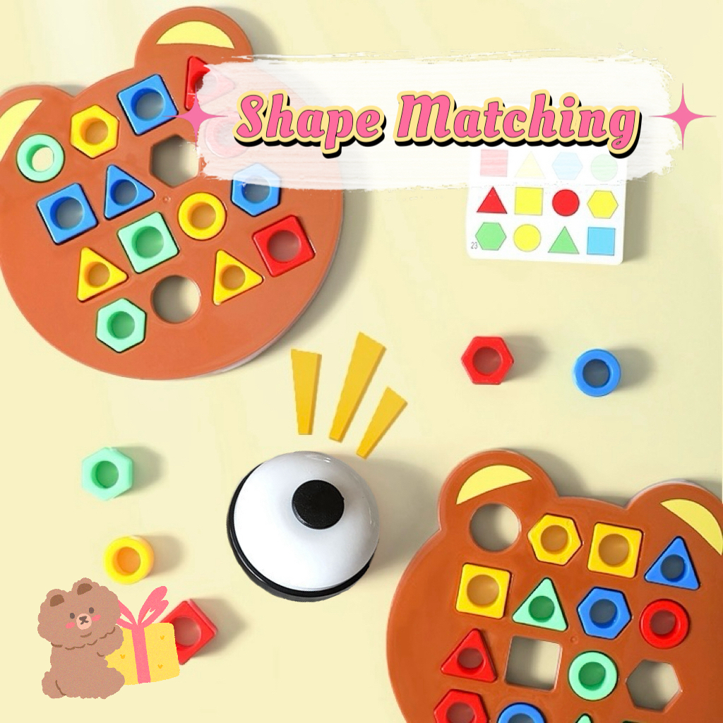Shape Matching Game Puzzle Toys Kid Geometric Shape Color Matching ...