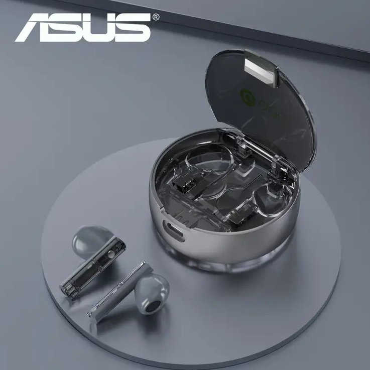 ASUS AS-TK Wireless Earbuds With Microphone Semi-In-Ear Noise ...