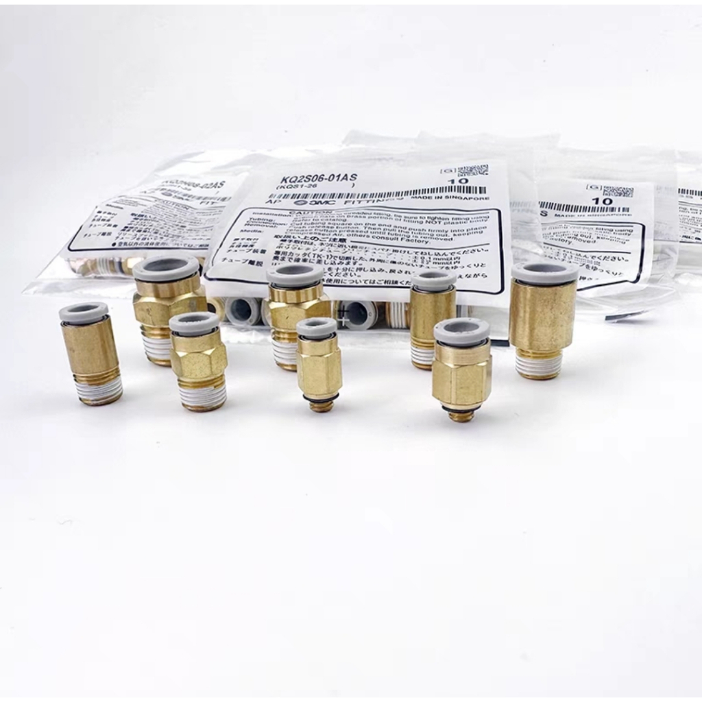 Smc Trachea Joint Threaded Straight-through KQ2H/KQ2S04/06/08/10/12-M5/01/02N/03/04AS | Shopee ...