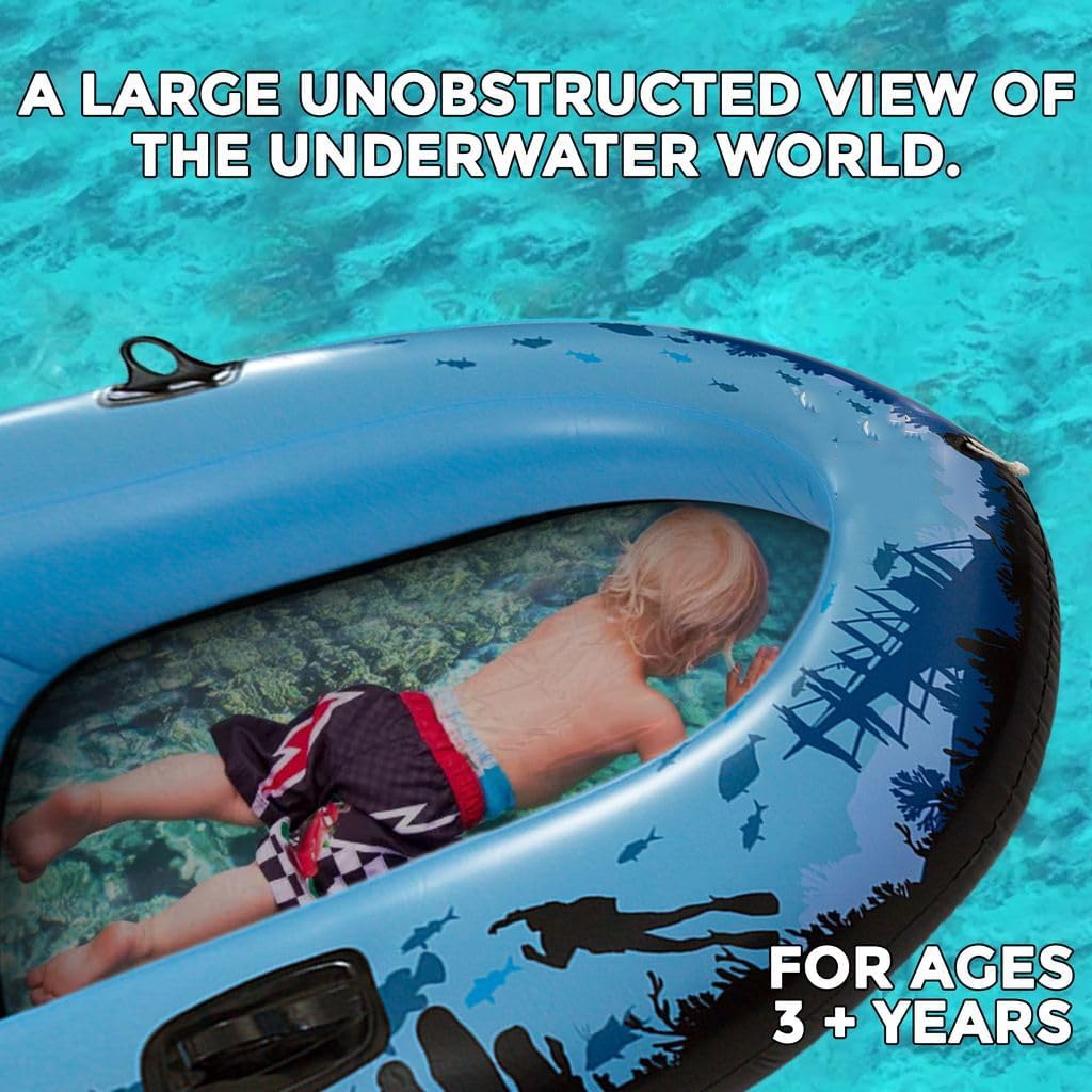 Clear Bottom Inflatable Raft for Kids Adults Inflatable Pool Floats ...