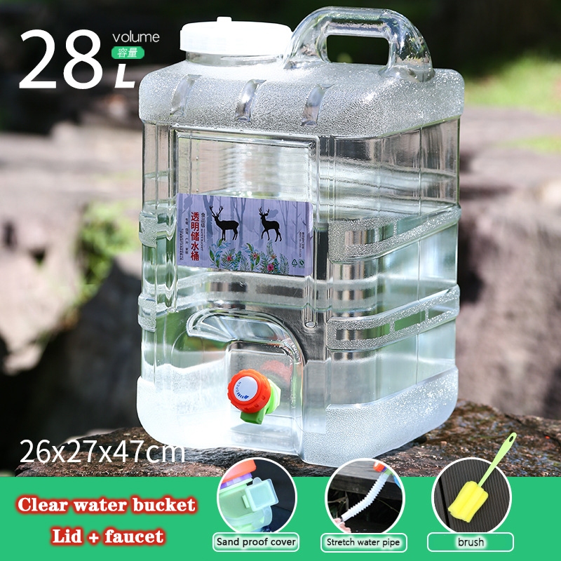 Portable Food-Grade Water Container 5L/7.5L/10L/15L/20L with Faucet for Camping Picnic travel ...