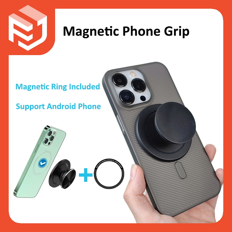 Magnetic Phone Grip with Swappable Top for Phones Tablets | Shopee ...