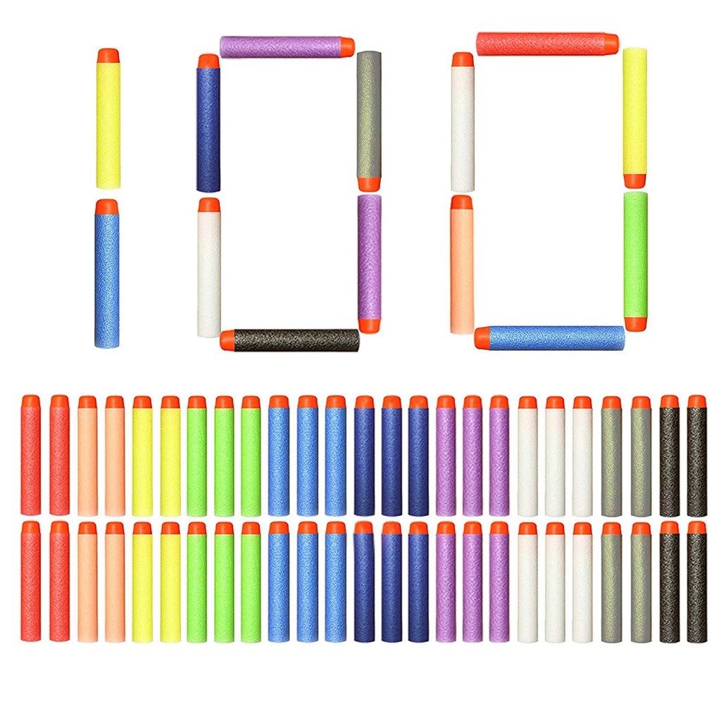 7.2cm 100 Pieces For Nerf Soft Bullet Dart Round Head Refill Sponge ...