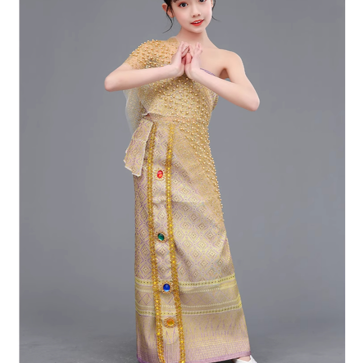 children dress Dai clothing Xishuangbanna dance dress Thailand Dai ...