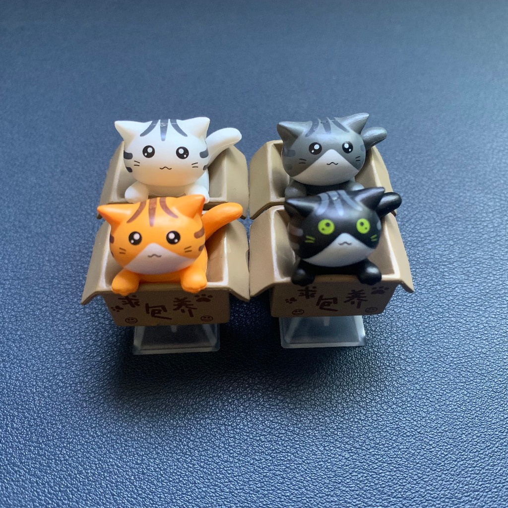 Cute Cat Artisan Keycaps OEM Profile R4 Transparent keycaps for ...