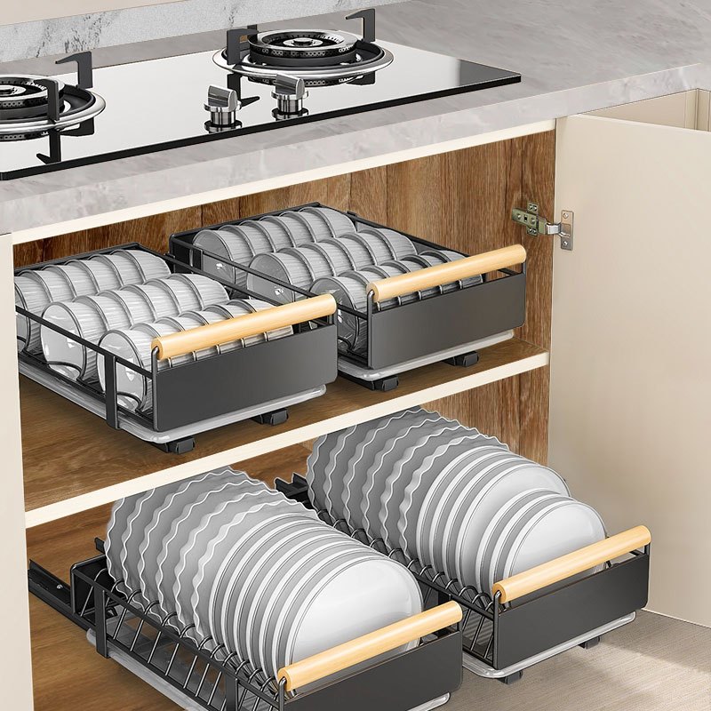 Pull Out Dish Rack For Kitchen Cabinet Kitchen Drawer Organizer Pullout ...