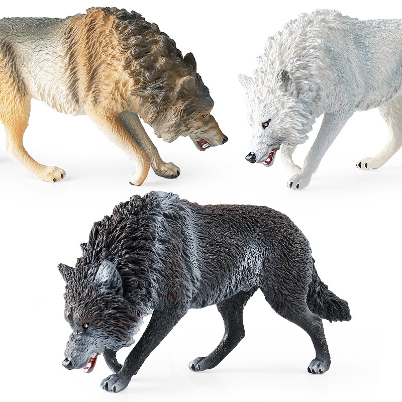 forest animal North American wolf beast solid model children ...