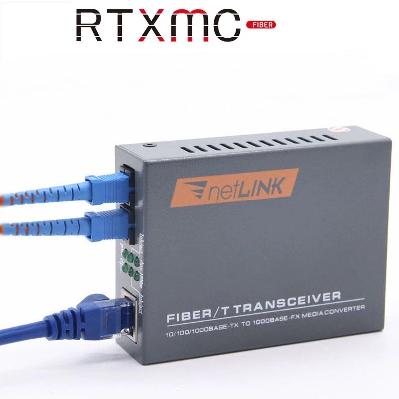 HTB-GS Duplex 20KM Gigabit Fiber Optical Media Converter 1000Mbps Dual ...