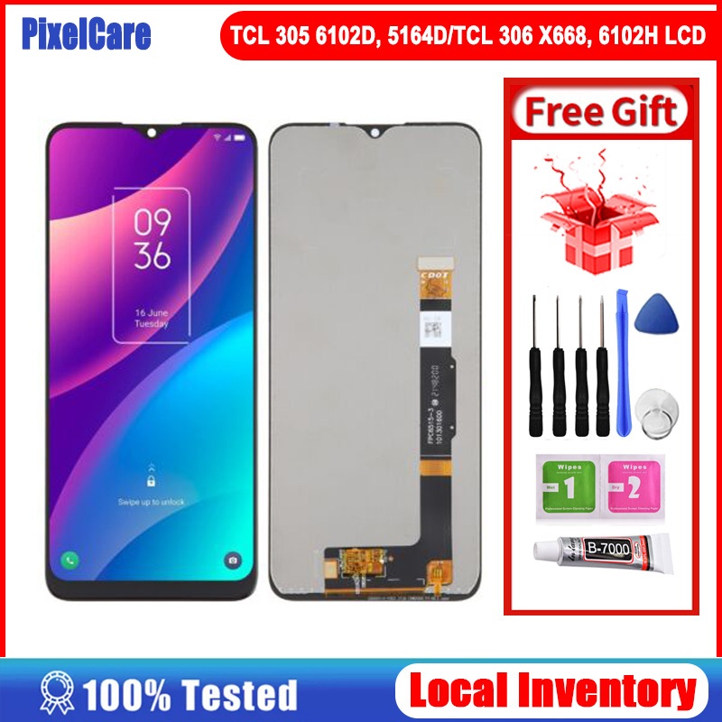 LCD For TCL 30SE/TCL 305 6102D, 5164D/TCL 306 X668, 6102H LCD Display Touch Screen Digitizer ...