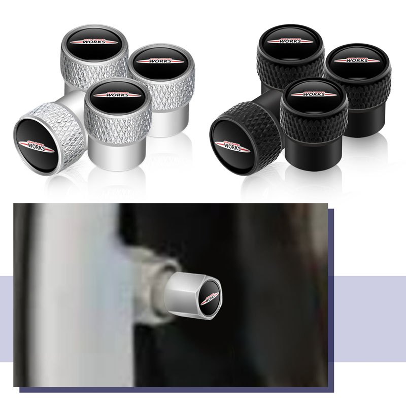 4Pcs Car Metal Wheel Tire Valve Caps Stem Case Dust Cap For Mini Cooper ...