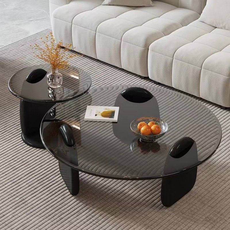 Center Table For Living Room Round Coffee Table For Sala Glass Tea ...