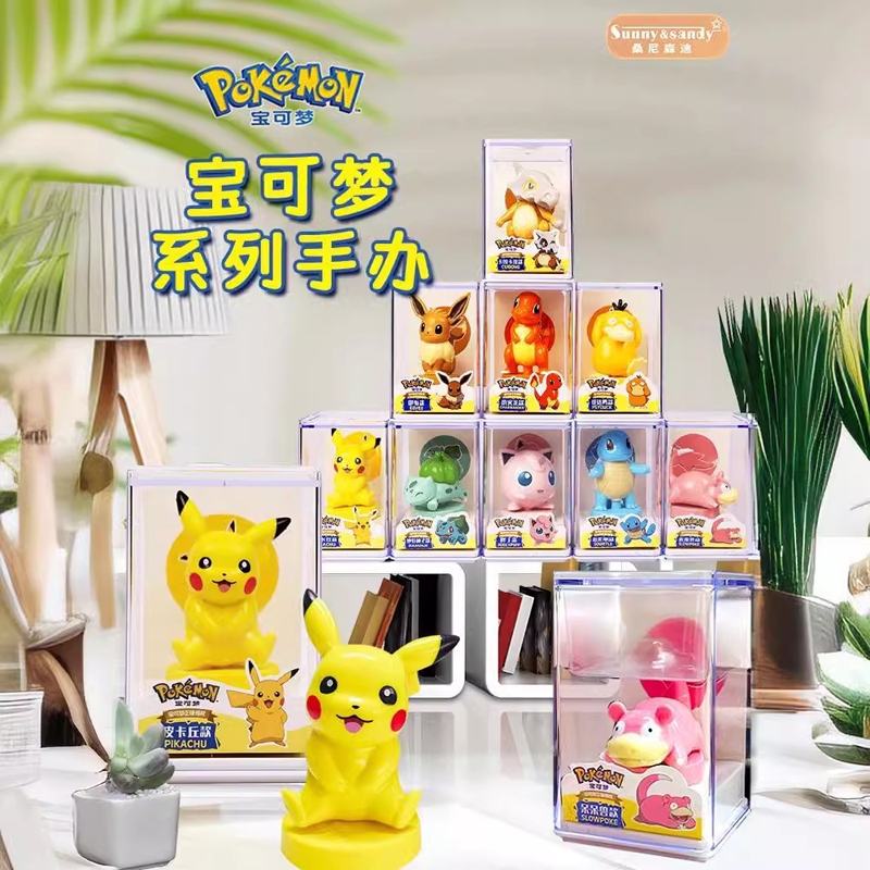Pokemon Anime Figure Acrylic Display Box Pikachu Cubone Eevee ...
