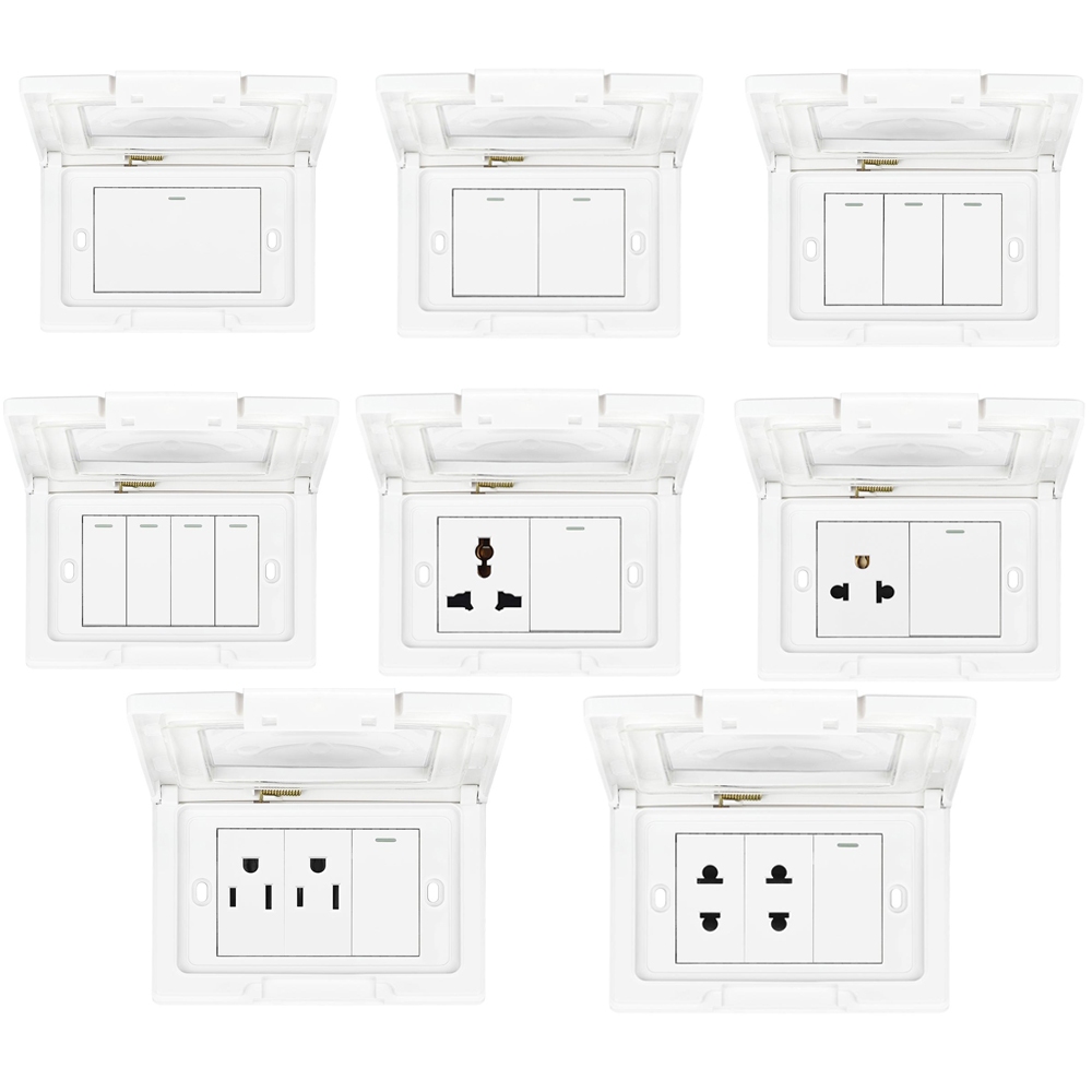 VISWE waterproof outlet waterproof switch waterproof outlet with cover ...