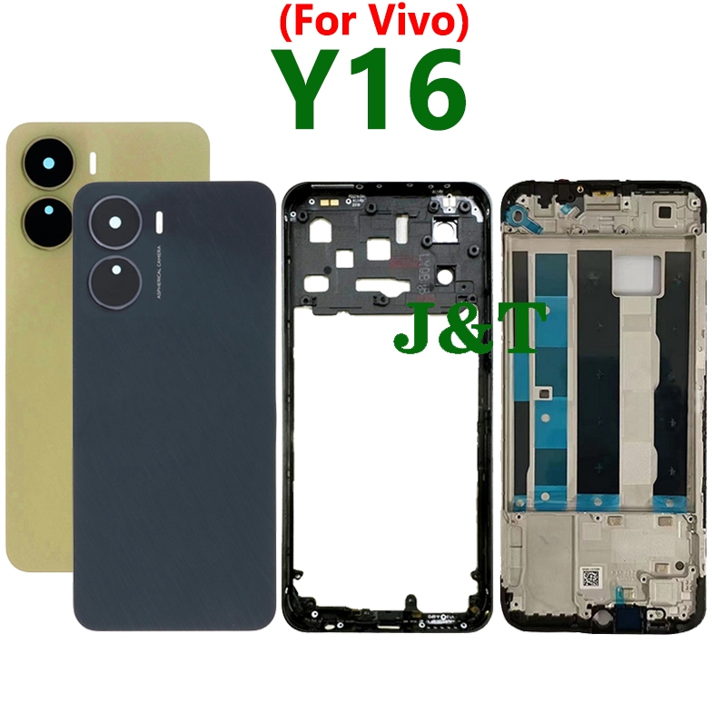 For Vivo Y16 V2204 V2214 Back Battery Cover Housing LCD Front Middle ...