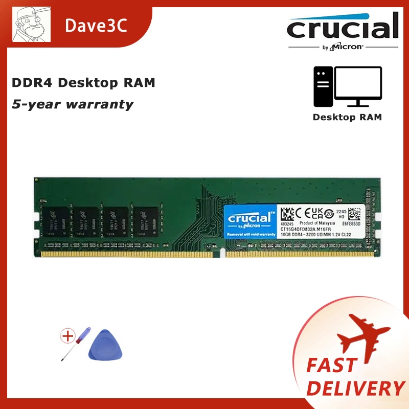 Crucial ddr4 Desktop RAM 4g 8g 16g 3200mhz 2666mhz 2400mhz 2133mhz PC ...