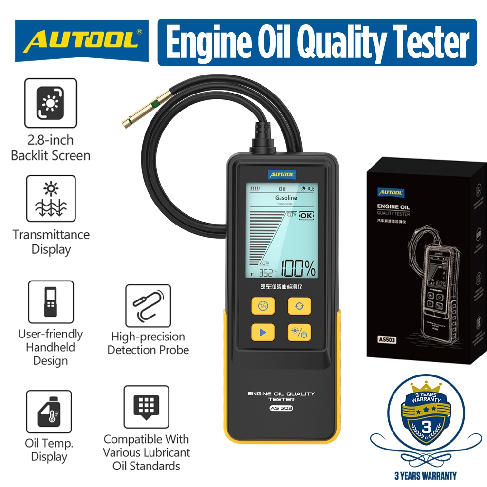 AUTOOL AS503 Engine Oil Quality Tester Lubricating Oil Quality Analysis ...