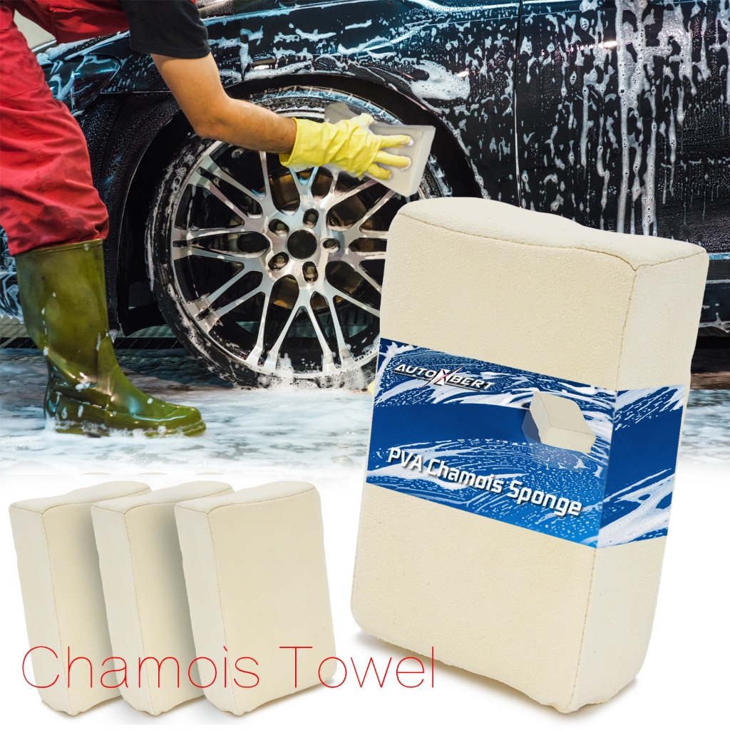 Chamois Suede Car Cleaning Sponge Demister Block Washing Cleaner Tools ...