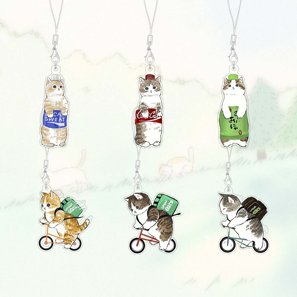 Phone Straps Mofusand Cat Animation Lanyards Cute Acrylic Bag Charms ...