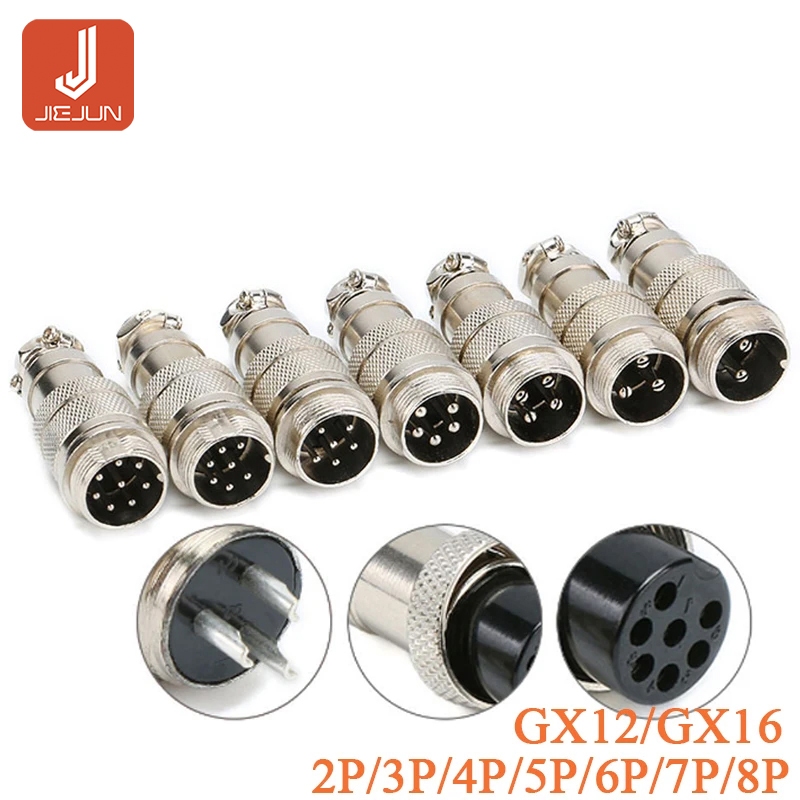 5pcs 1 Pair GX12 GX16 2P 3P 4P 5P 6P 7P 8P Pin Male Female Docking ...