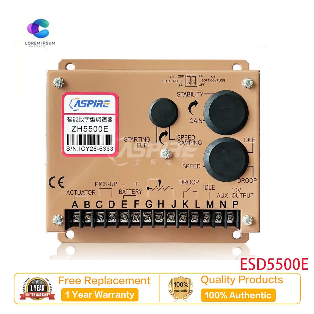 Generator Speed Controller ESD5500E Genset Electronic Speed Governor ESD5500 Control Unit Speed ...
