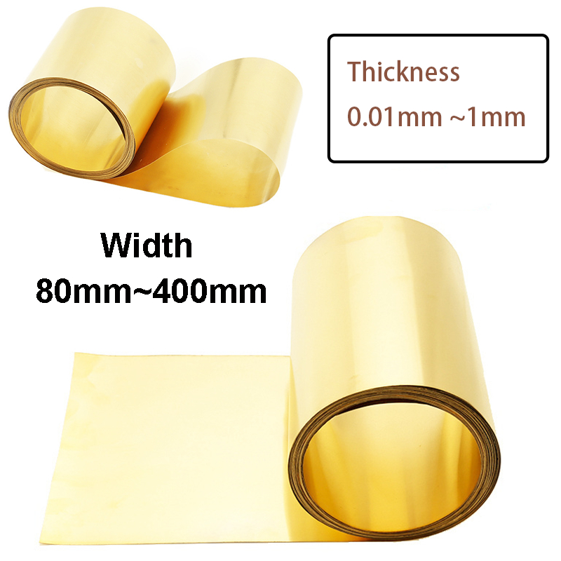 Width 80mm~400mm Thin Brass Sheet Roll Metal Foil Shim Plate 0.01mm~1mm ...
