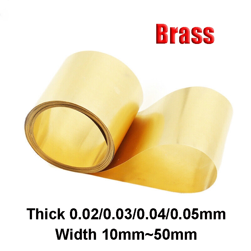Thin Brass Sheet Roll Metal Foil Shim Plate Thick 0.02/0.03/0.04/0.05mm ...