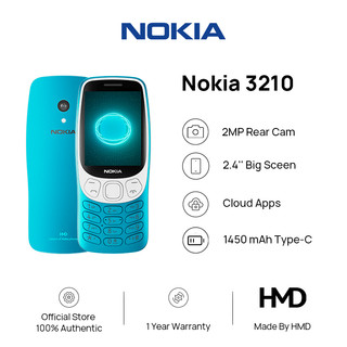 Nokia 3210 4G Basic Phone Original 2.4'' Type-C Charging 2MP Rear Cam ...