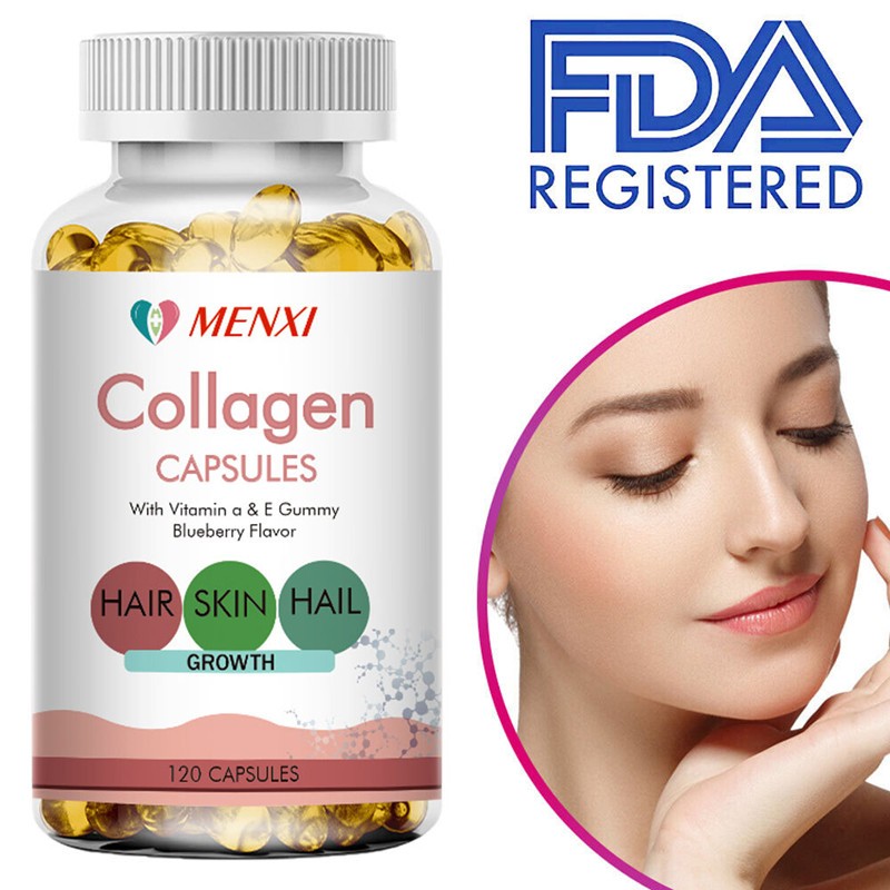 120 PCS Collagen Capsules Hydrolyzed Skin Whitening Beauty Anti-Aging ...