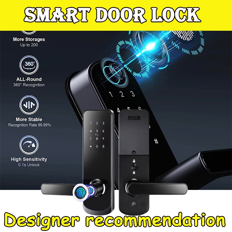 Smart lock fingerprint password lock biometric code digital control ...