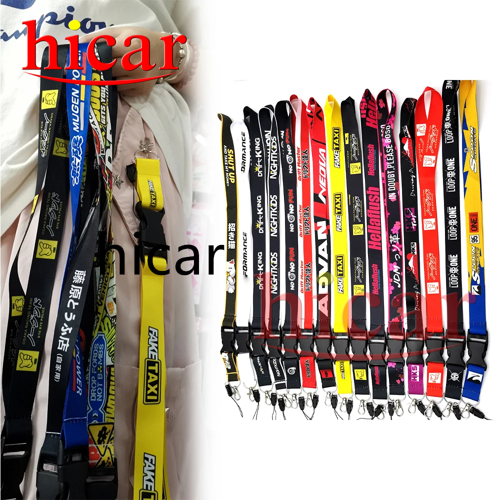 JDM Style Racing Lanyard Key Mobile ID Card Hanging Strap Refitting ...