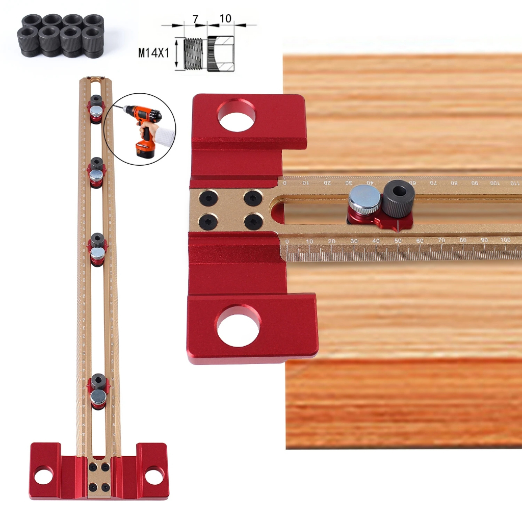 4 in 1 Drilling Positioning Ruler Combination Angle Ruler T-Shaped ...