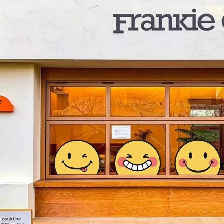 Cartoon Smiley Emoticon Pack Sticker for Decorative Glass Doors Windows ...