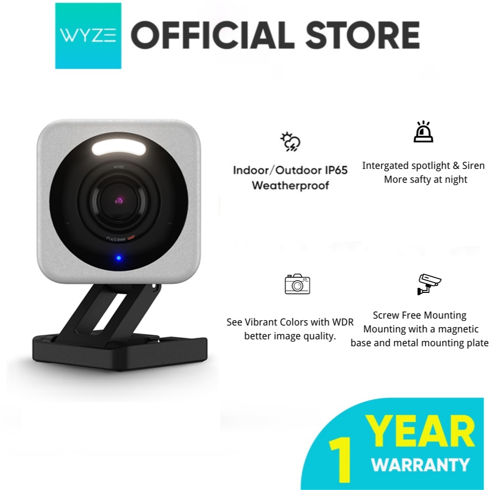 【Wyze Official Store】Wyze Cam v4 Grey, 2K HD Wi-Fi Smart Home Security ...